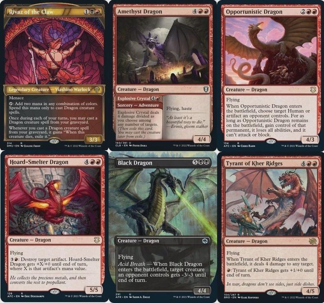 MTG Commander Dragon Deck EDH Deck Rivaz of the Claw 100 Magic Cards ...