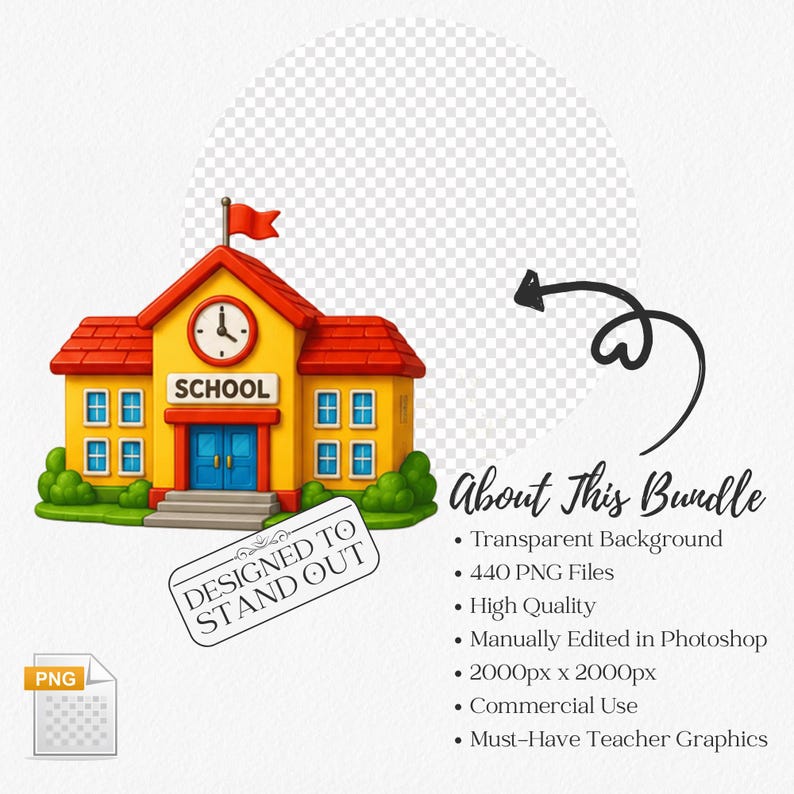 School Supplies Clipart Bundle, Teacher Graphics Set, Back to School ...