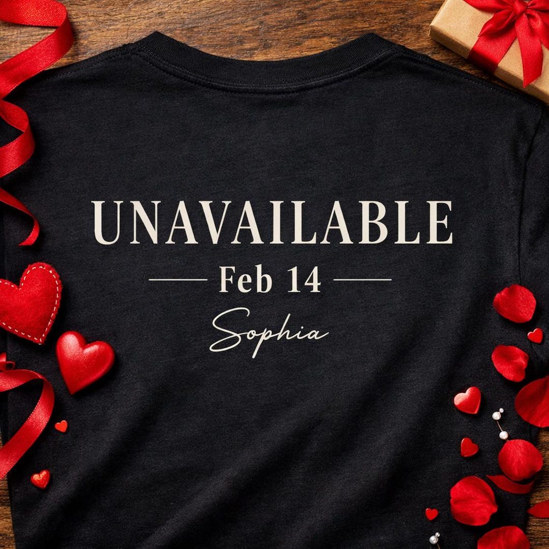 Unavailable Feb 14 With Personalized Signature Boyfriend T-shirt ...