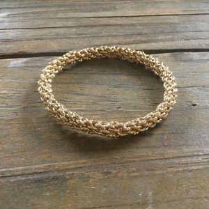 Lovely Vintage Gold Tone Twisted Rope Bangle Bracelet Vintage Jewelry ...