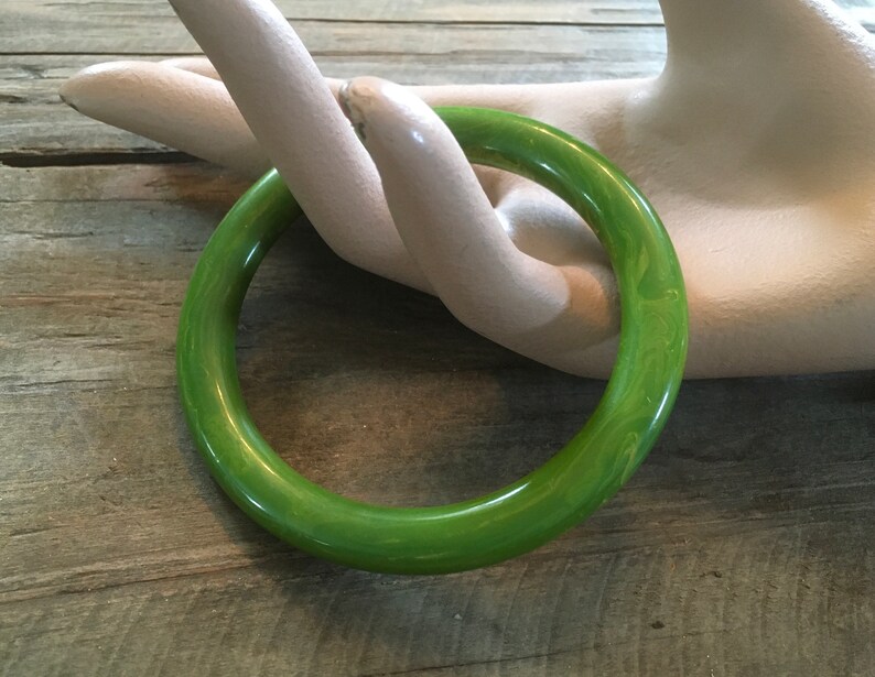 Vintage Avocado Marbled Bakelite Bangle Bracelet Vintage - Etsy