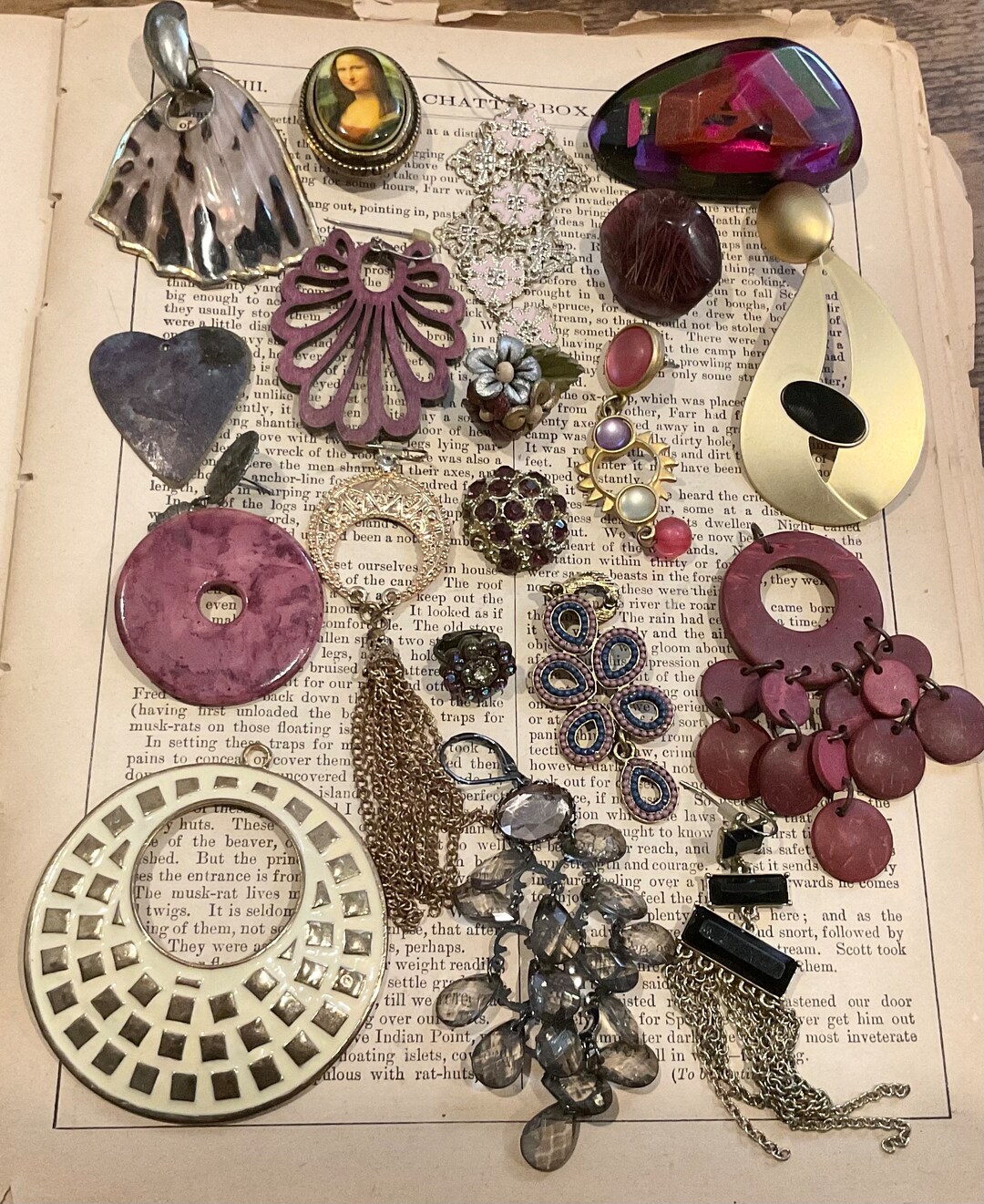 Shades of Plum Mixed Craft Jewelry Findings Inspiration Lot Creative ...