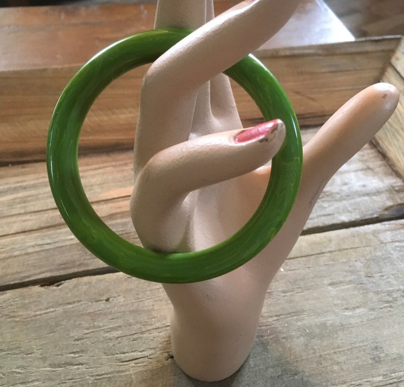 Vintage Avocado Marbled Bakelite Bangle Bracelet Vintage - Etsy