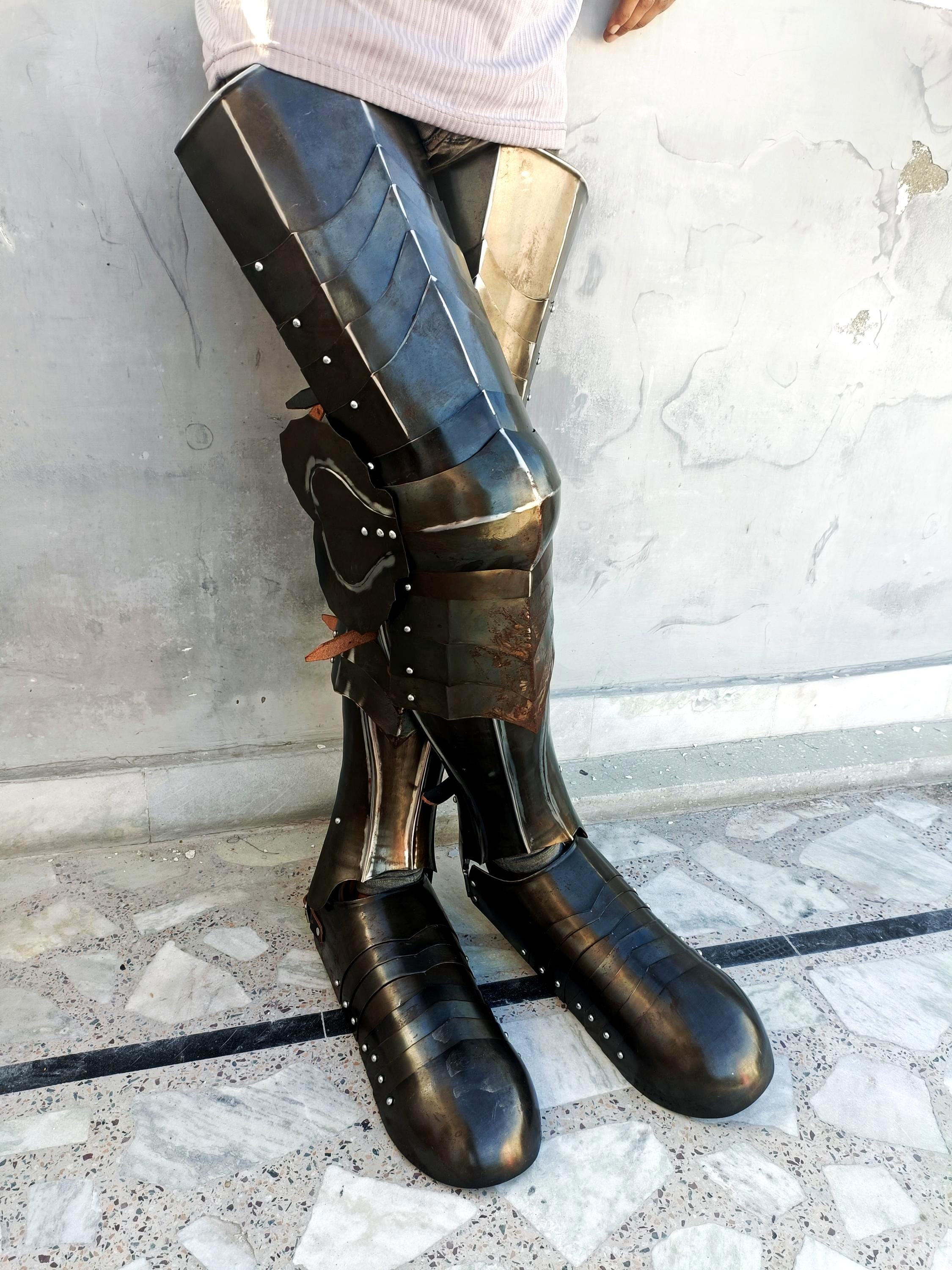 Nazgul Full Leg Armor Set – Dark Ringwraith Medieval Leg Protection ...