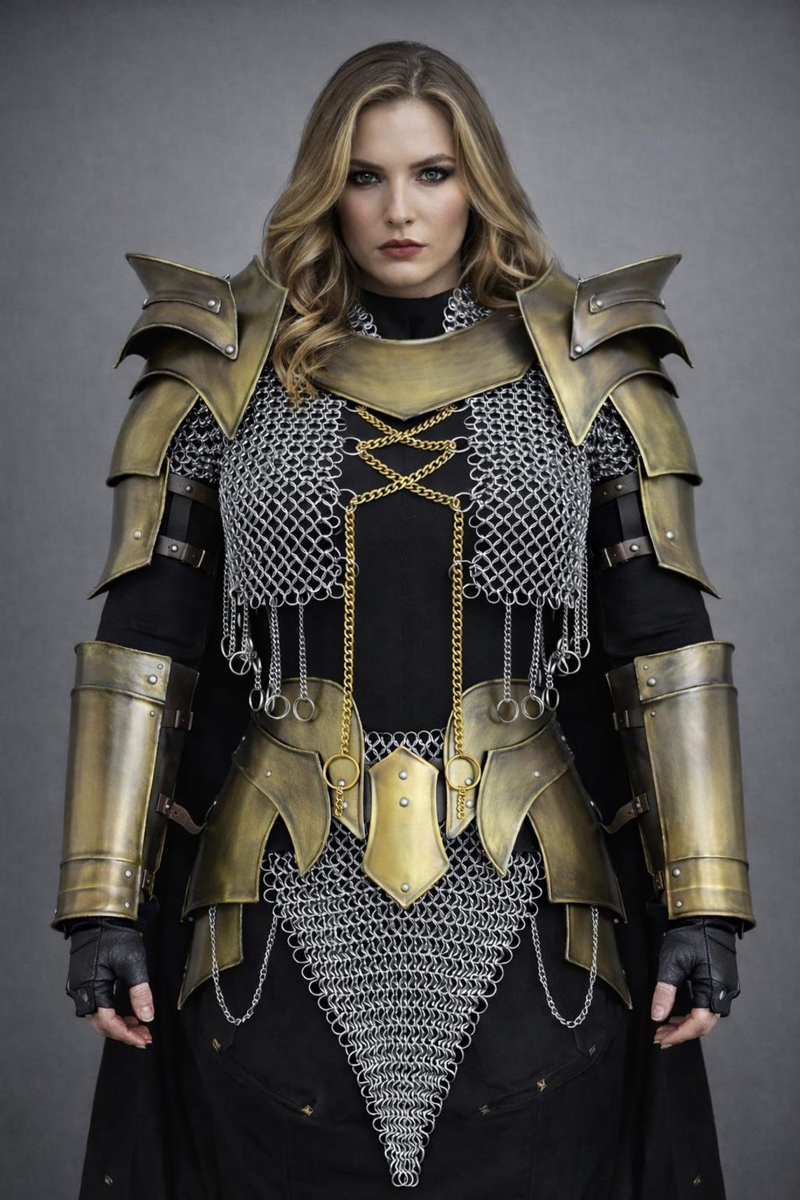 Medieval Lady Steel Armor Set | Chainmail Cosplay Armor | SCA LARP ...