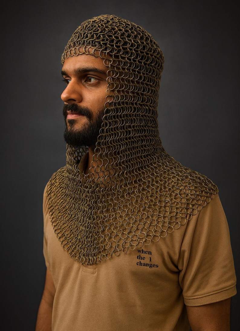 Medieval Chain Mail Coif | Steel Hood Armor - LARP, Cosplay - Etsy ...