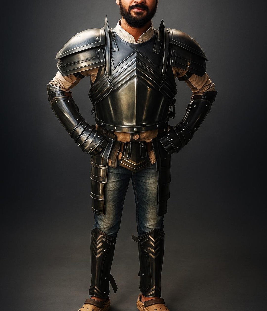 Medieval LOTR Dwarven Dark Knight Gothic Full Body Armor: 18-gauge ...