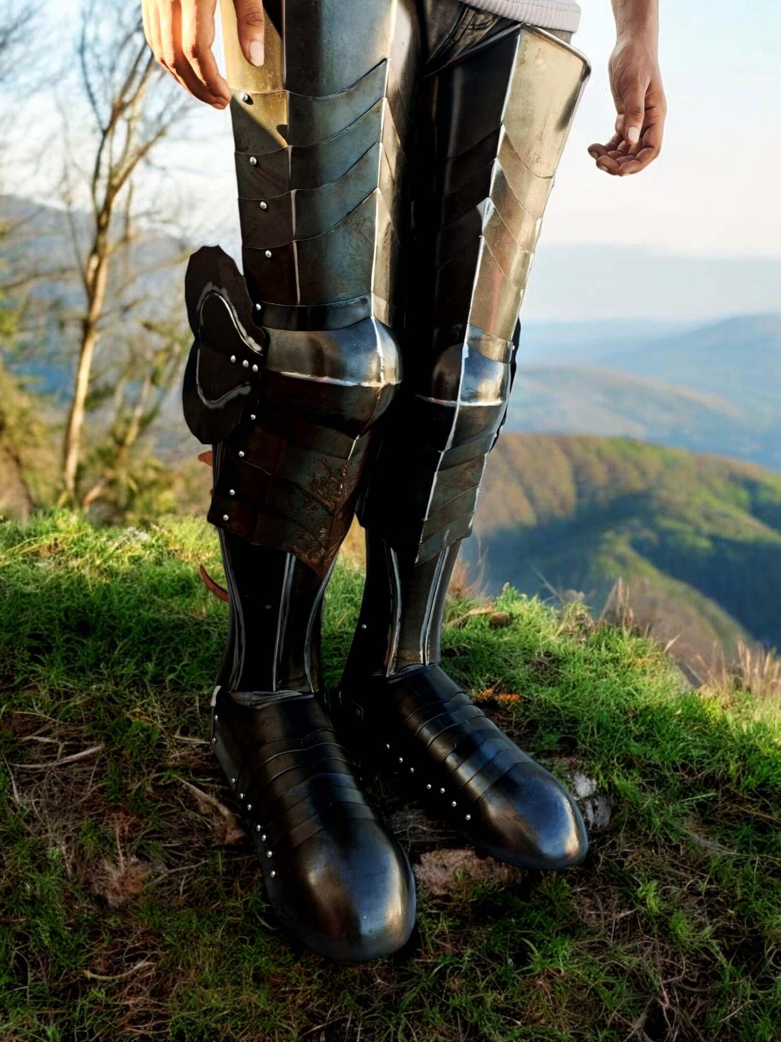 Nazgul Full Leg Armor Set – Dark Ringwraith Medieval Leg Protection ...