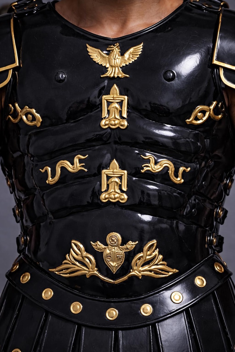 Medieval Black Roman Armor Set | Gladiator Costume, Wearable Steel ...