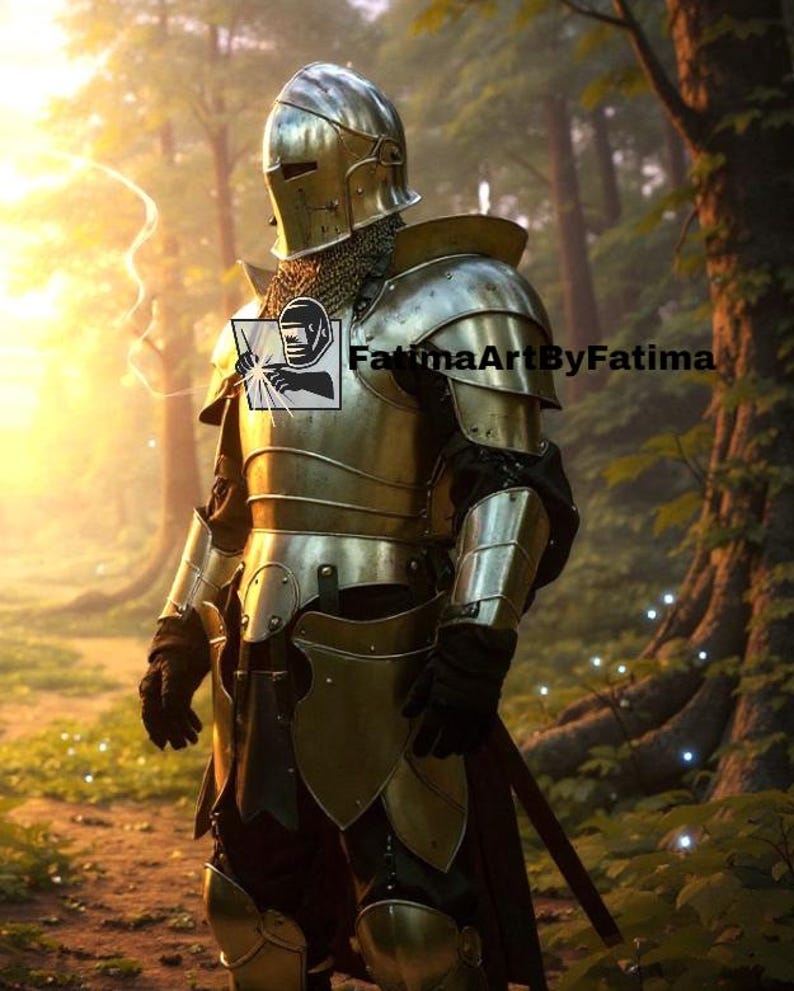 Full 18 Gauge Steel Knight Armor Set - Medieval Templar Suit - Etsy