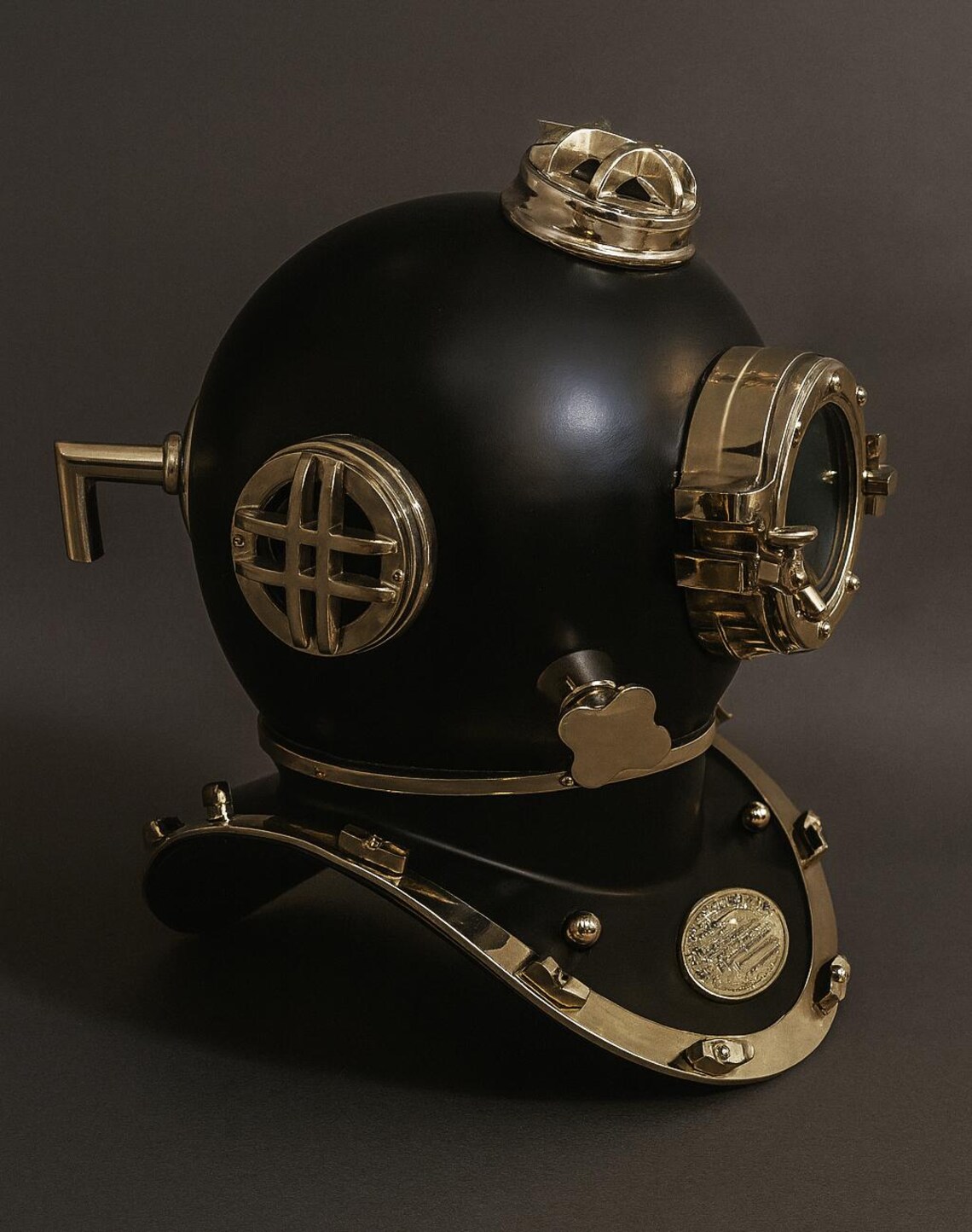 18" US Navy Mark V Scuba Divers Diving Helmet Replica: Black Antique ...