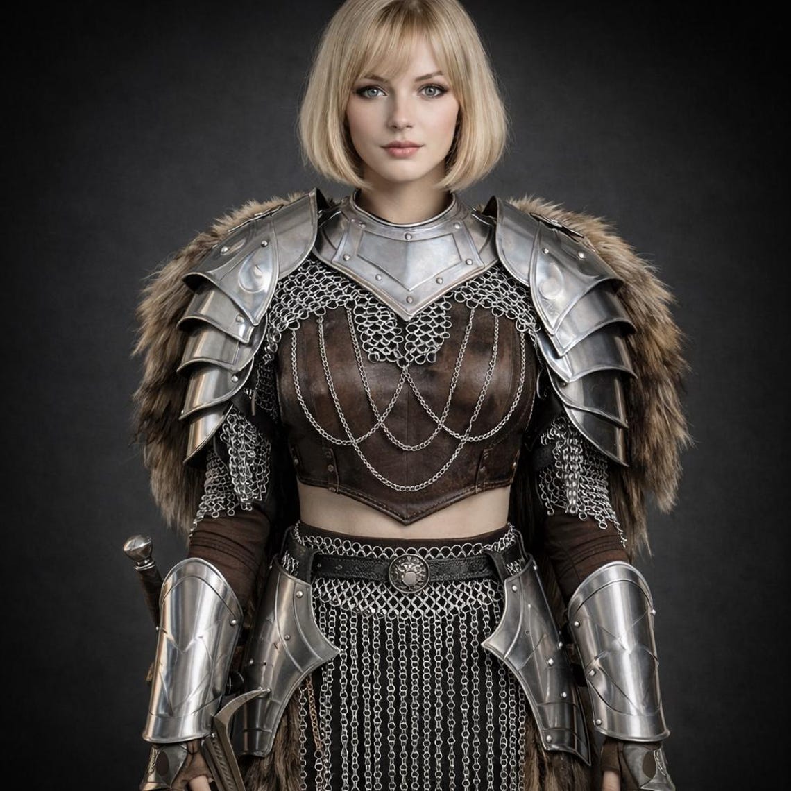Polished Steel Female Knight Armor Set | Medieval Armor | Renaissance ...