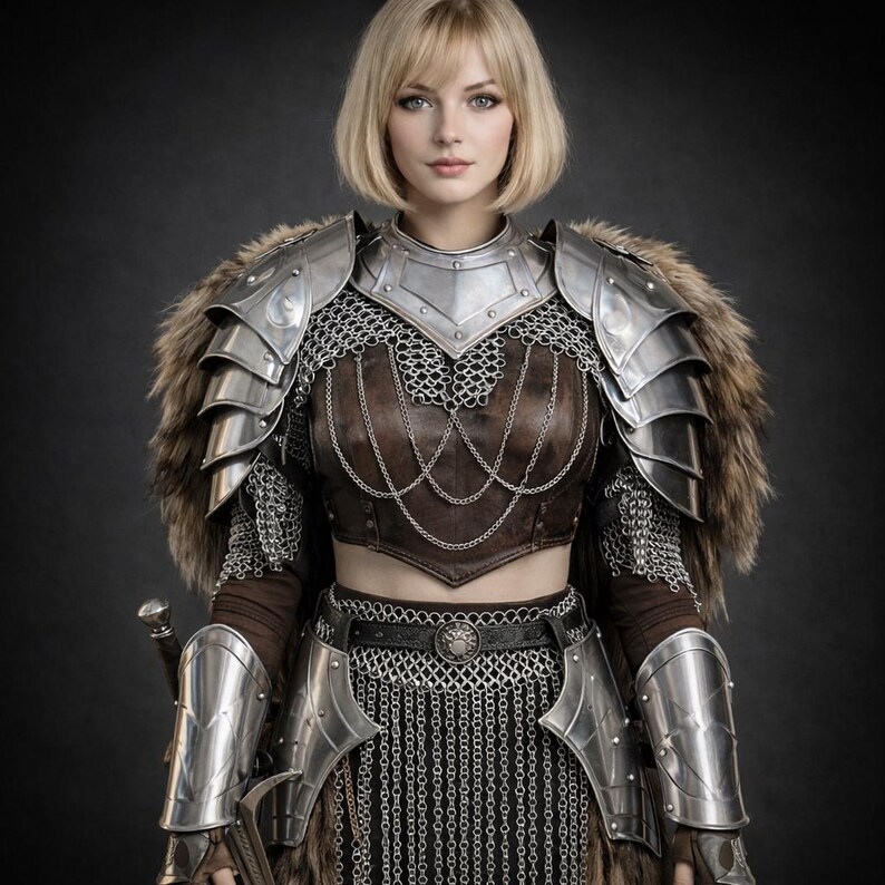 Polished Steel Female Knight Armor Set | Medieval Armor | Renaissance ...