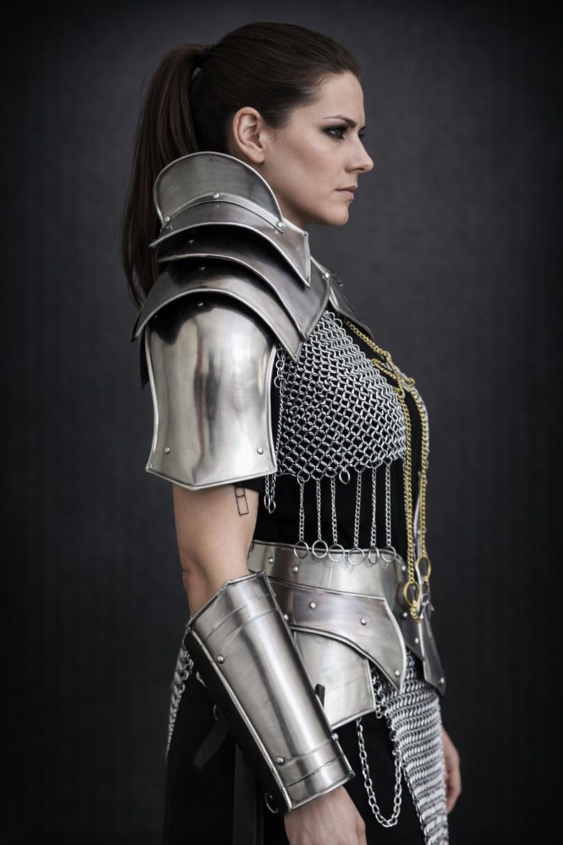 Medieval Lady Steel Armor Set | Chainmail Cosplay Armor | SCA LARP ...
