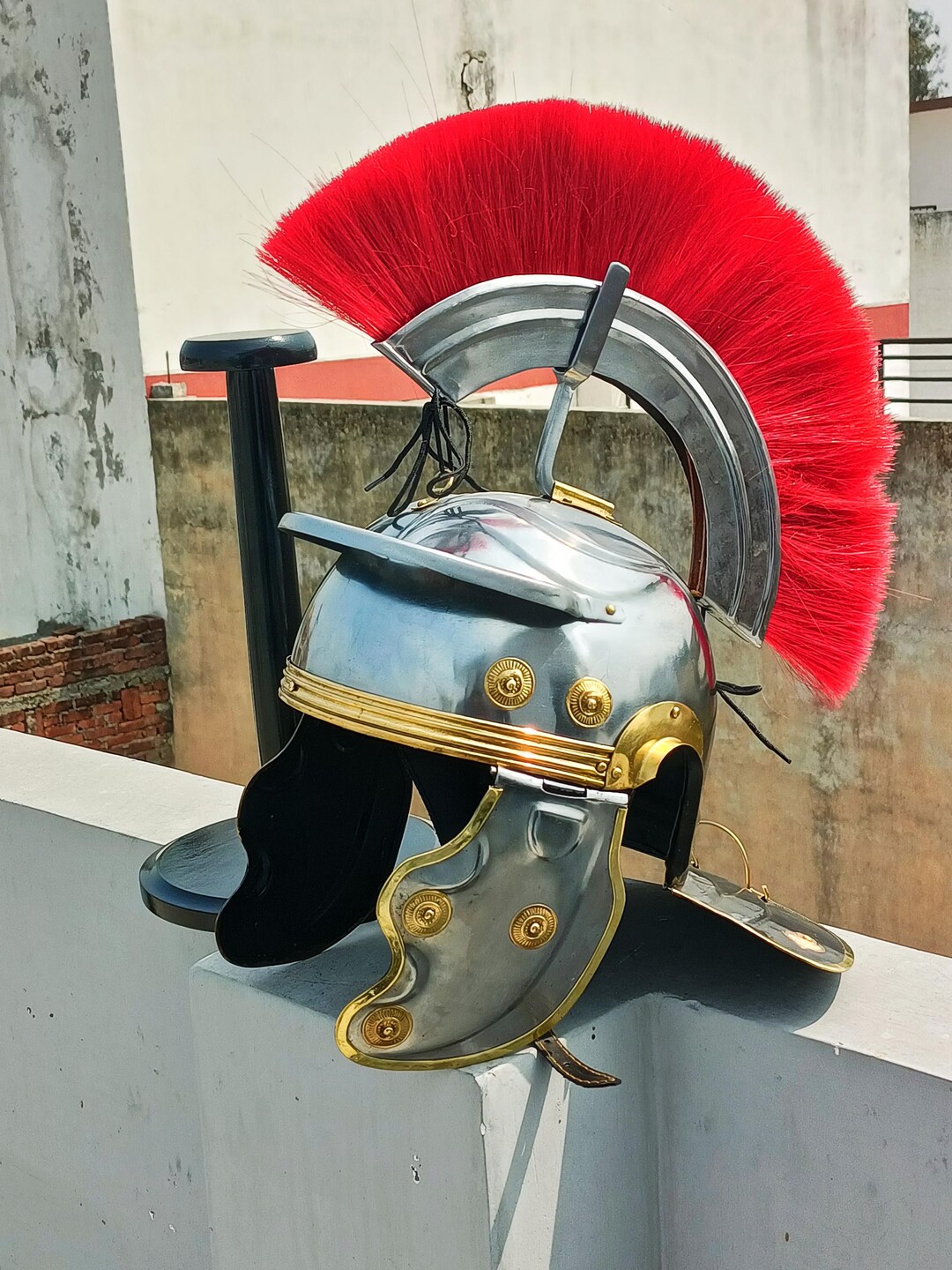 Roman Centurion Engraved Helmet – Handcrafted Wearable Armor With Free ...