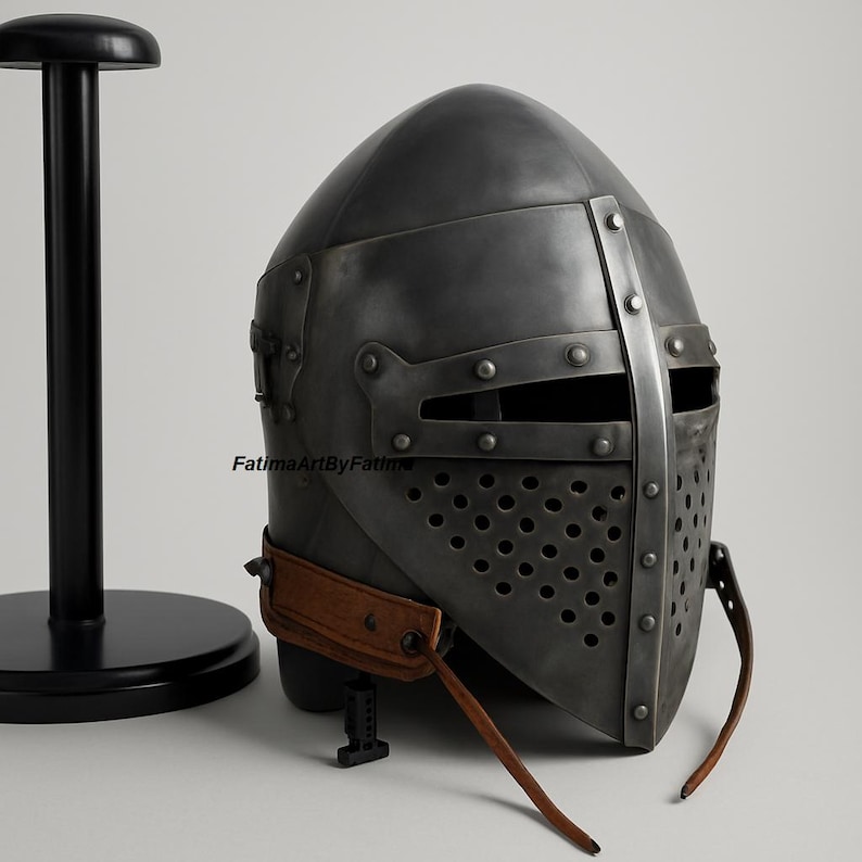 Medieval Steel Bascinet Barbuta Roman Helmet - Buhurt Battle, LARP ...