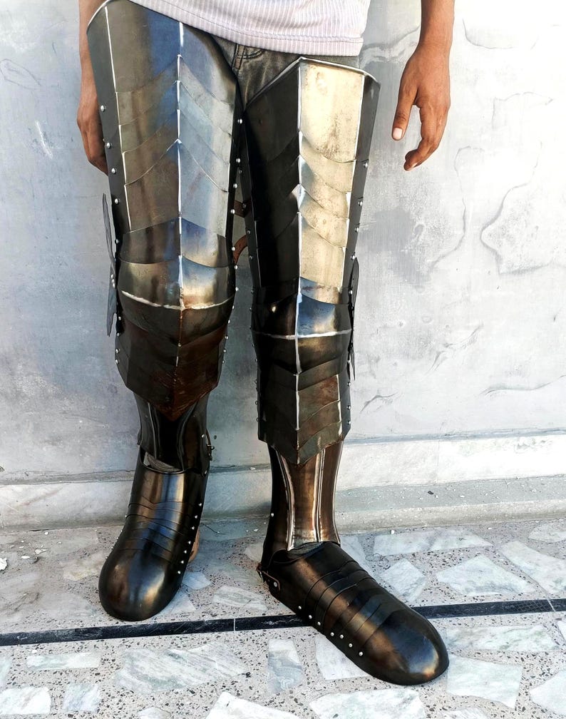 Nazgul Full Leg Armor Set – Dark Ringwraith Medieval Leg Protection ...