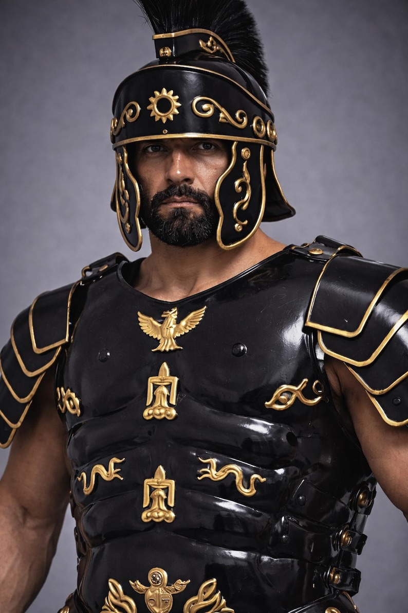 Medieval Black Roman Armor Set | Gladiator Costume, Wearable Steel ...