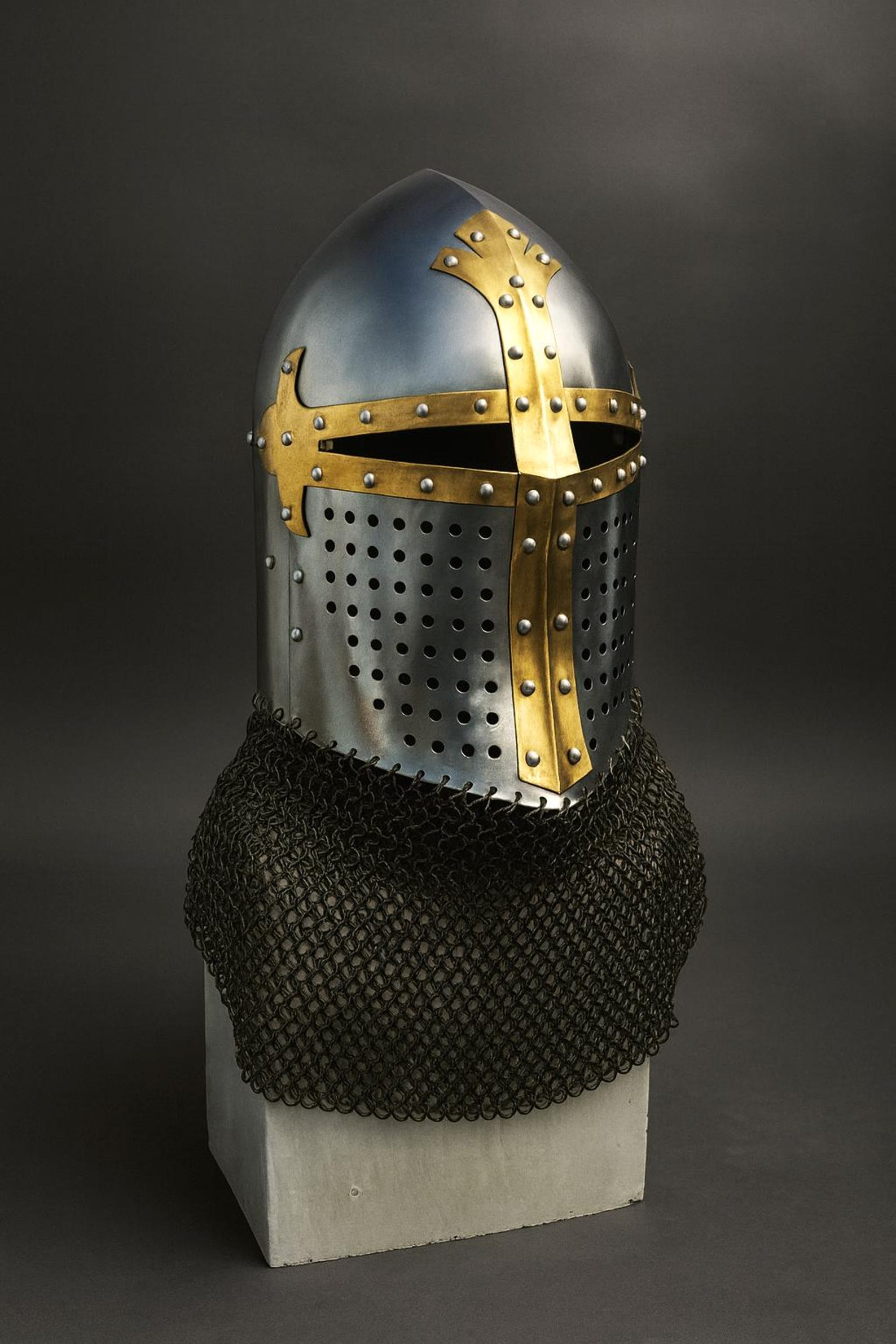 Bascinet Spoleto Helmet With Chainmail | Medieval Steel Combat Helmet ...
