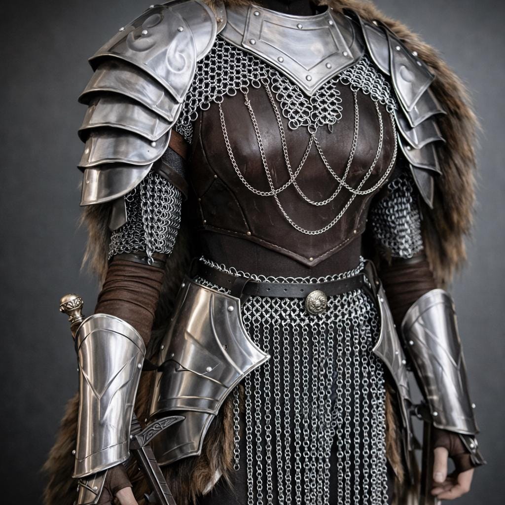 Polished Steel Female Knight Armor Set | Medieval Armor | Renaissance ...