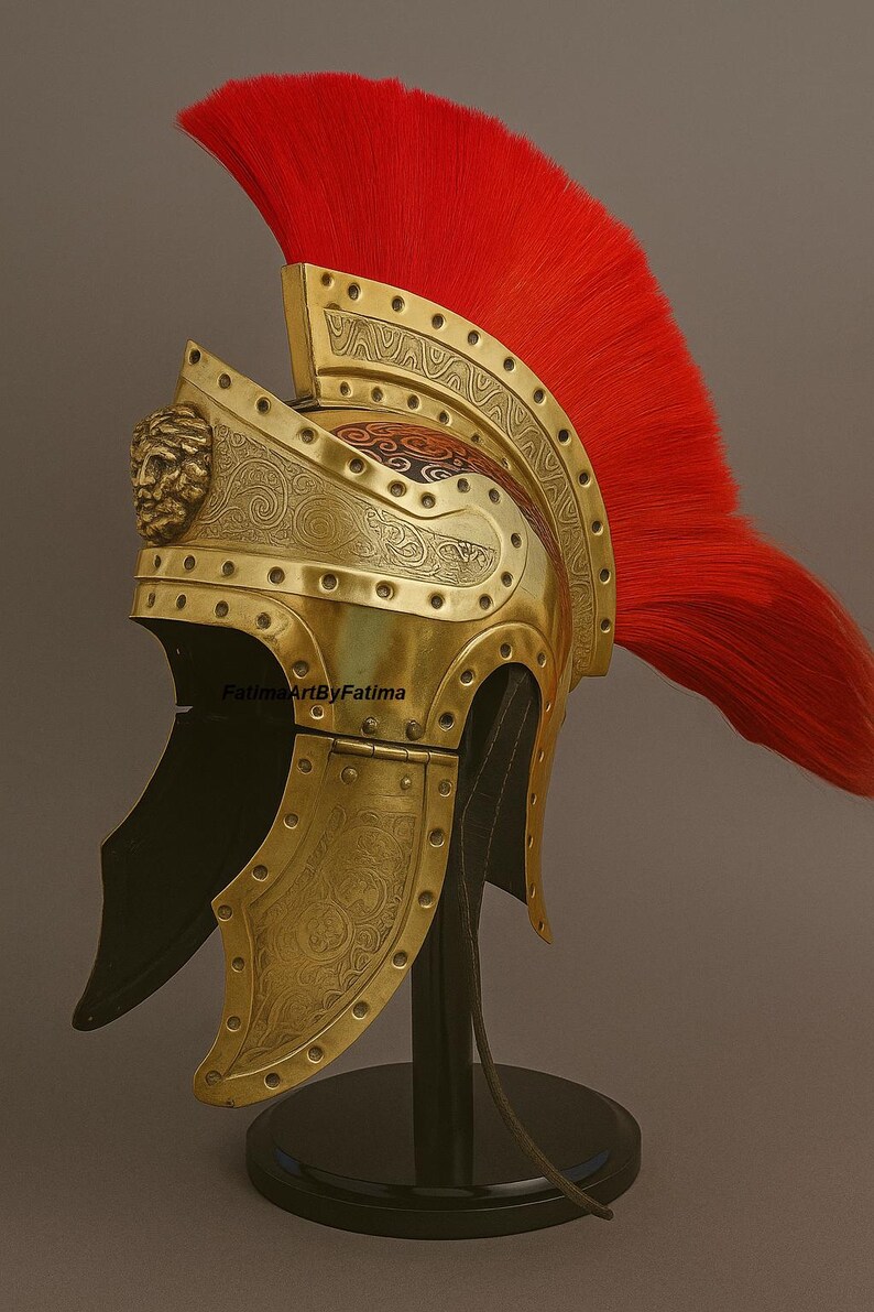 Medieval Engraved Spartan Roman Greek Centurion Gladiator Helmet ...