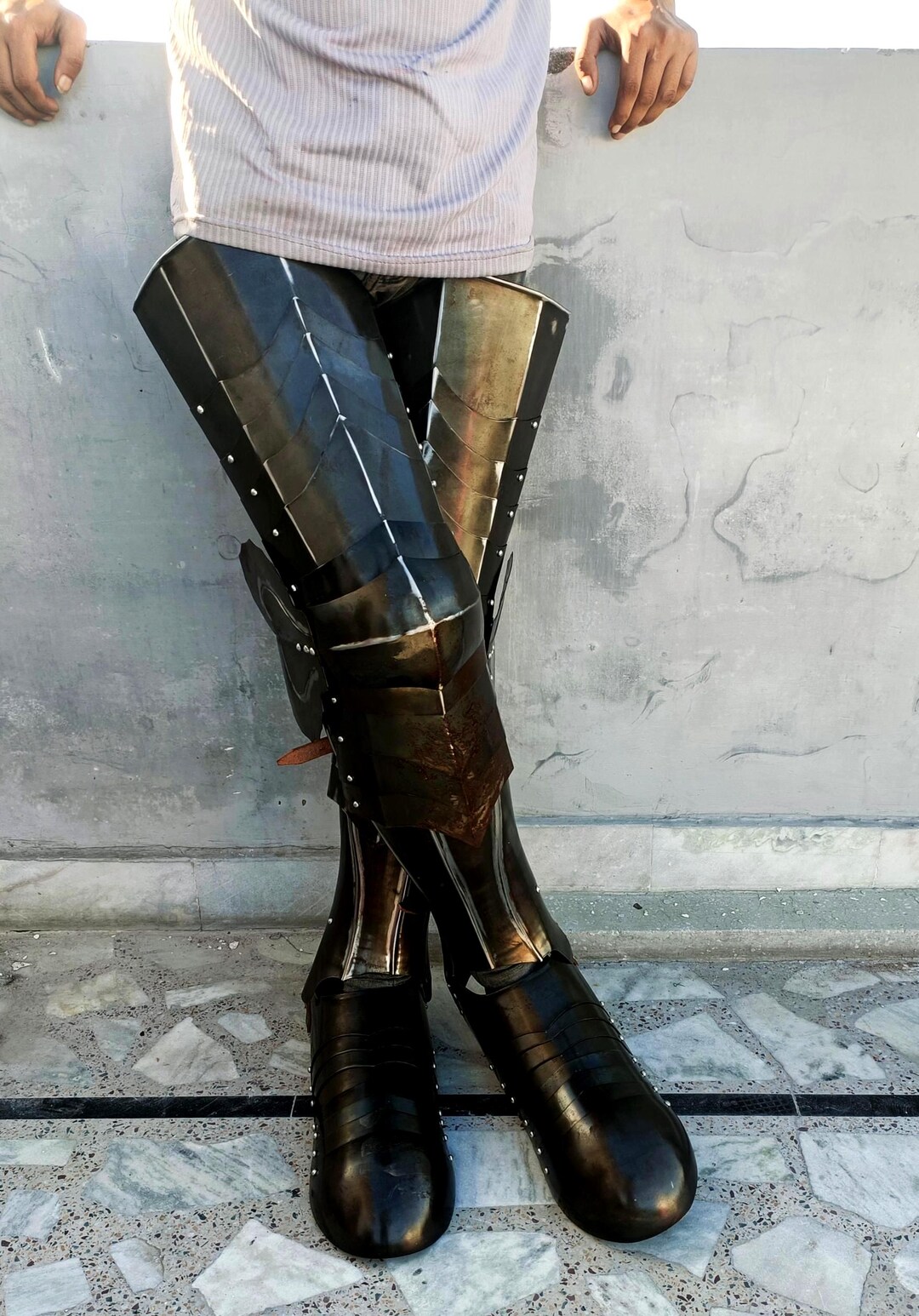 Nazgul Full Leg Armor Set – Dark Ringwraith Medieval Leg Protection ...