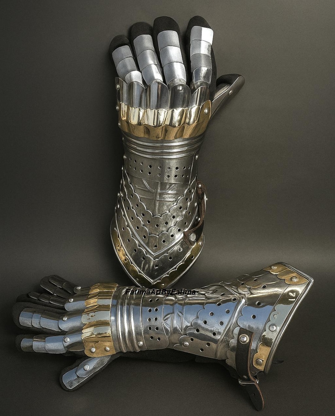 Medieval Steel Gauntlets: Templar Crusader Armor Gloves for LARP ...