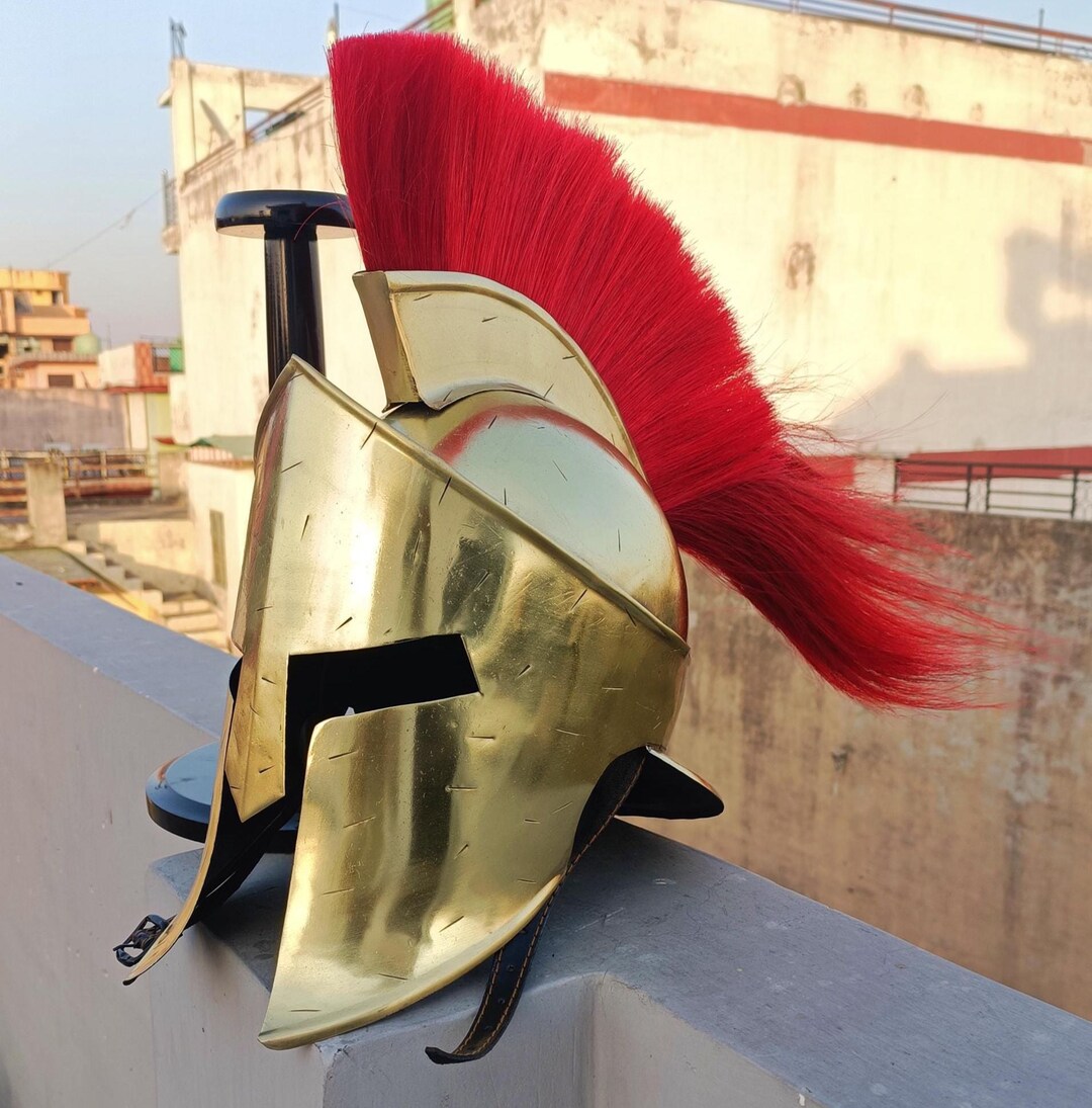 Spartan Warrior King Leonidas Helmet – 300 Replica – Wearable Cosplay ...