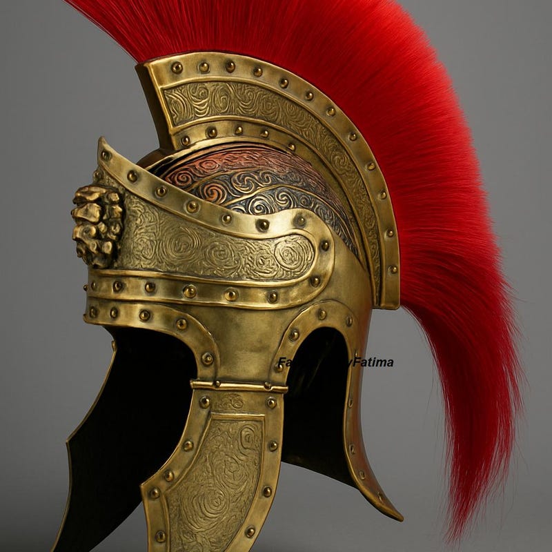 Roman Helmet Gold - Etsy