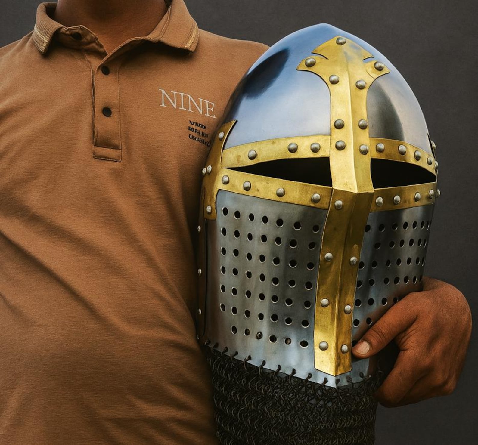 Bascinet Spoleto Helmet With Chainmail | Medieval Steel Combat Helmet ...