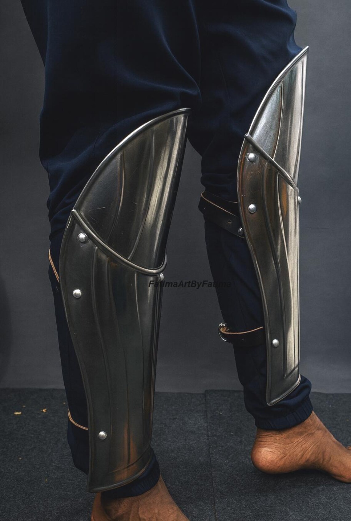 Medieval Knight Leg Armor Gaurdian Pair of Leg Greaves Made From Metal ...