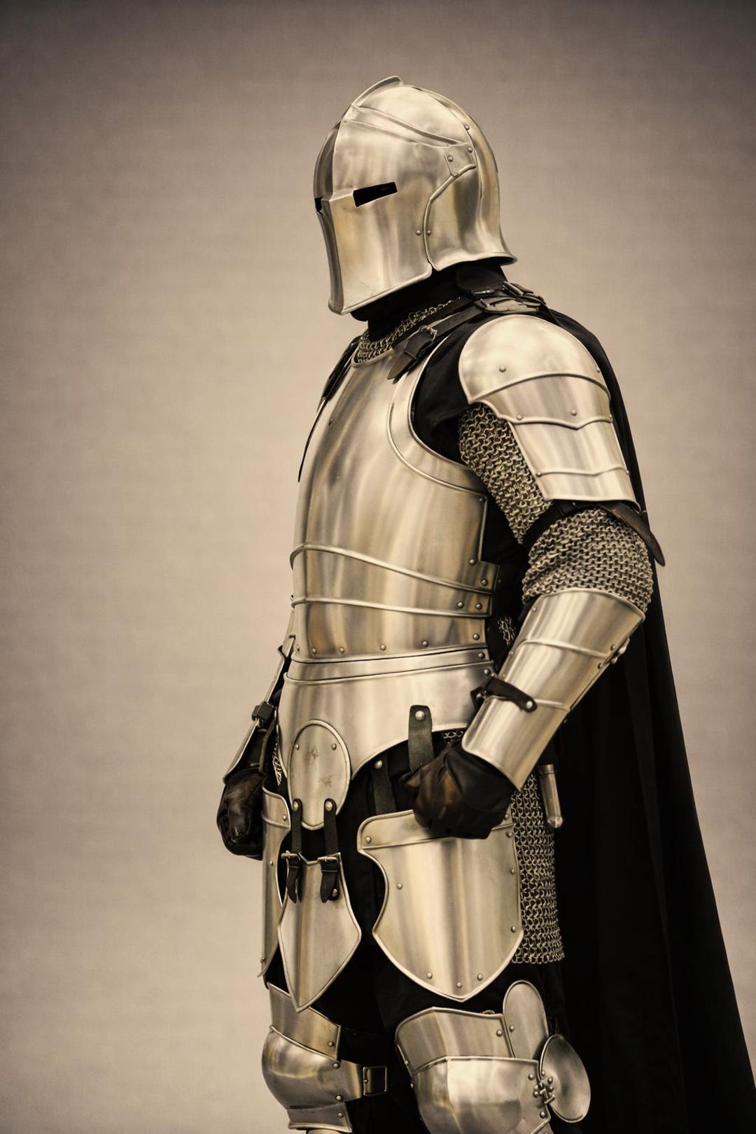 Handmade 18 Gauge Steel Knight Armor | Wearable Barbuta Helmet, LARP ...