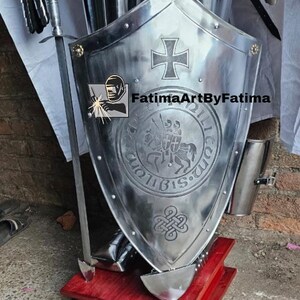 Medieval Knight Full Body Suit: Wearable Steel Templar Crusader Costume ...