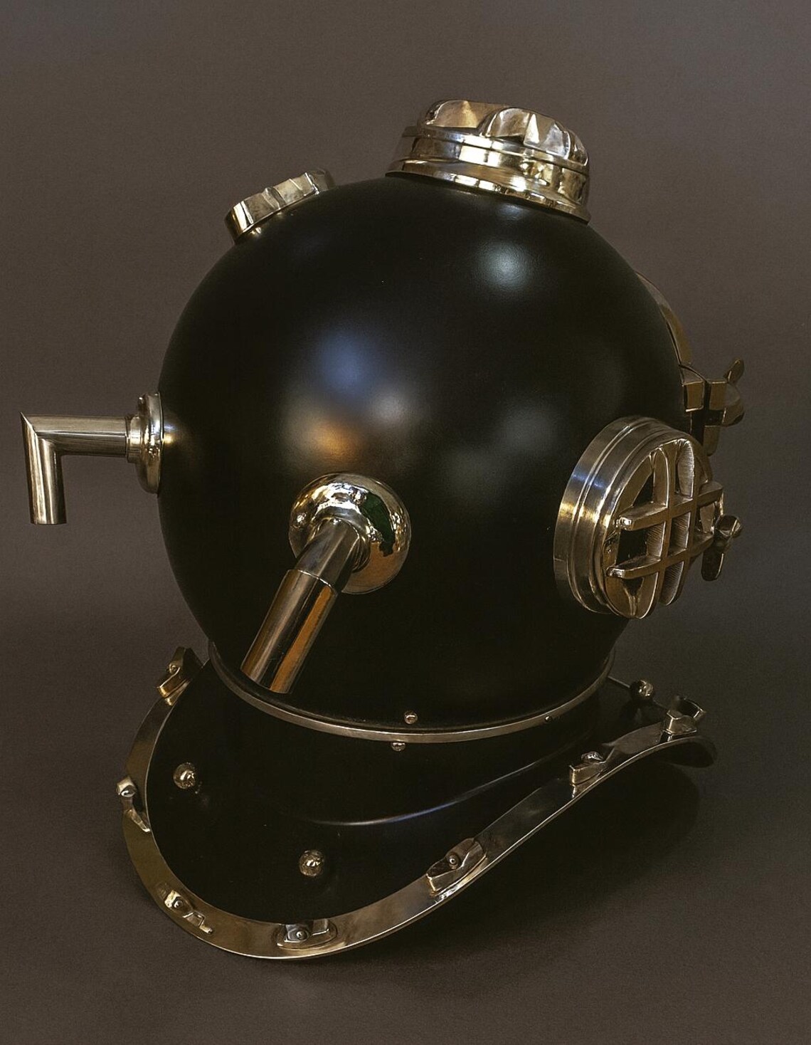 18" US Navy Mark V Scuba Divers Diving Helmet Replica: Black Antique ...