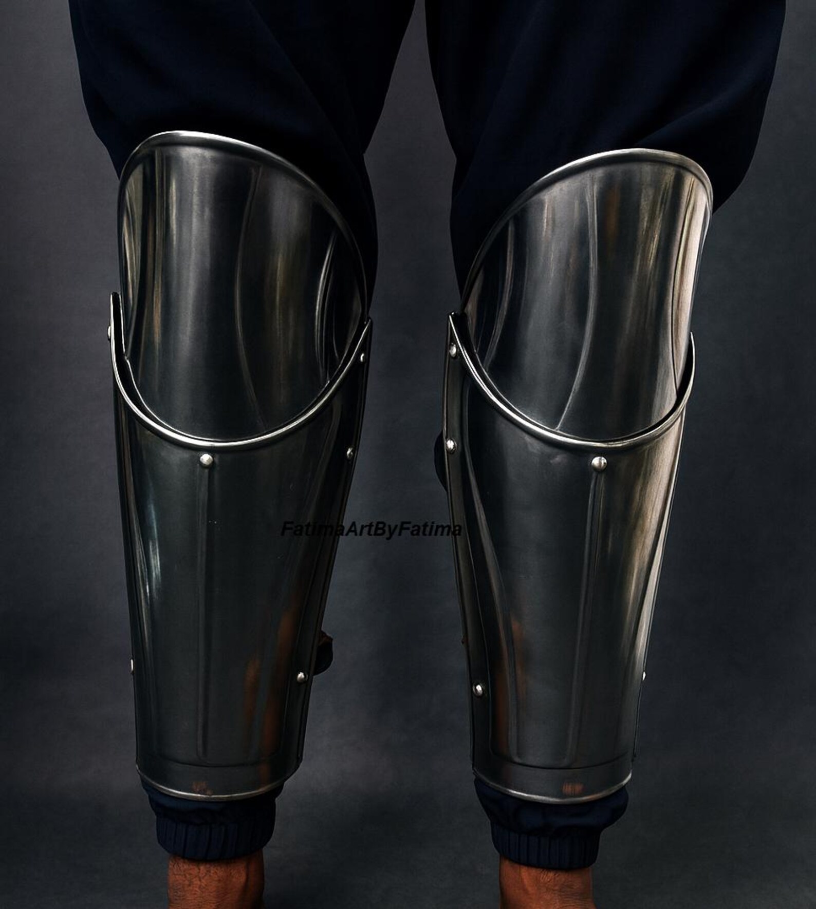 Medieval Knight Leg Armor Gaurdian Pair of Leg Greaves Made From Metal ...