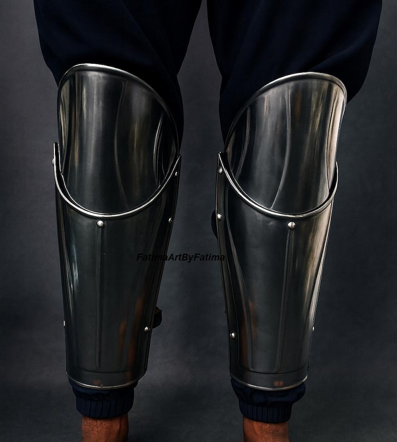 Medieval Knight Leg Armor Gaurdian Pair of Leg Greaves Made From Metal ...