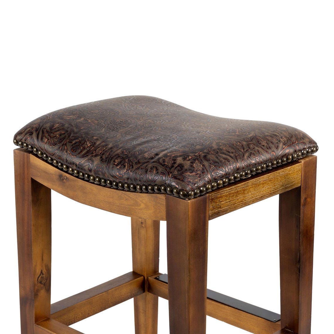 Cowboy Copper Leather Saddle Stool, Western Ranch - Etsy