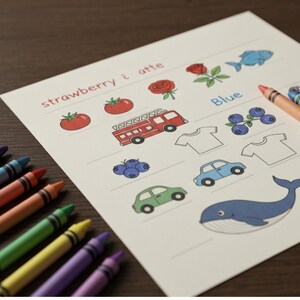 Red & Blue Color Recognition Book: Preschool Learning (PDF Pattern) - Etsy