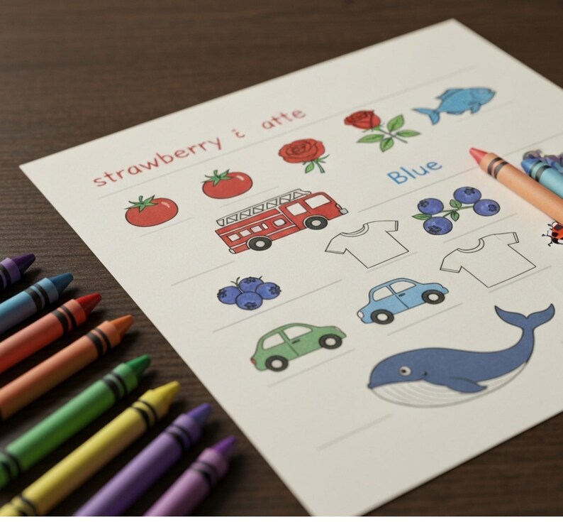 Red & Blue Color Recognition Book: Preschool Learning (PDF Pattern) - Etsy