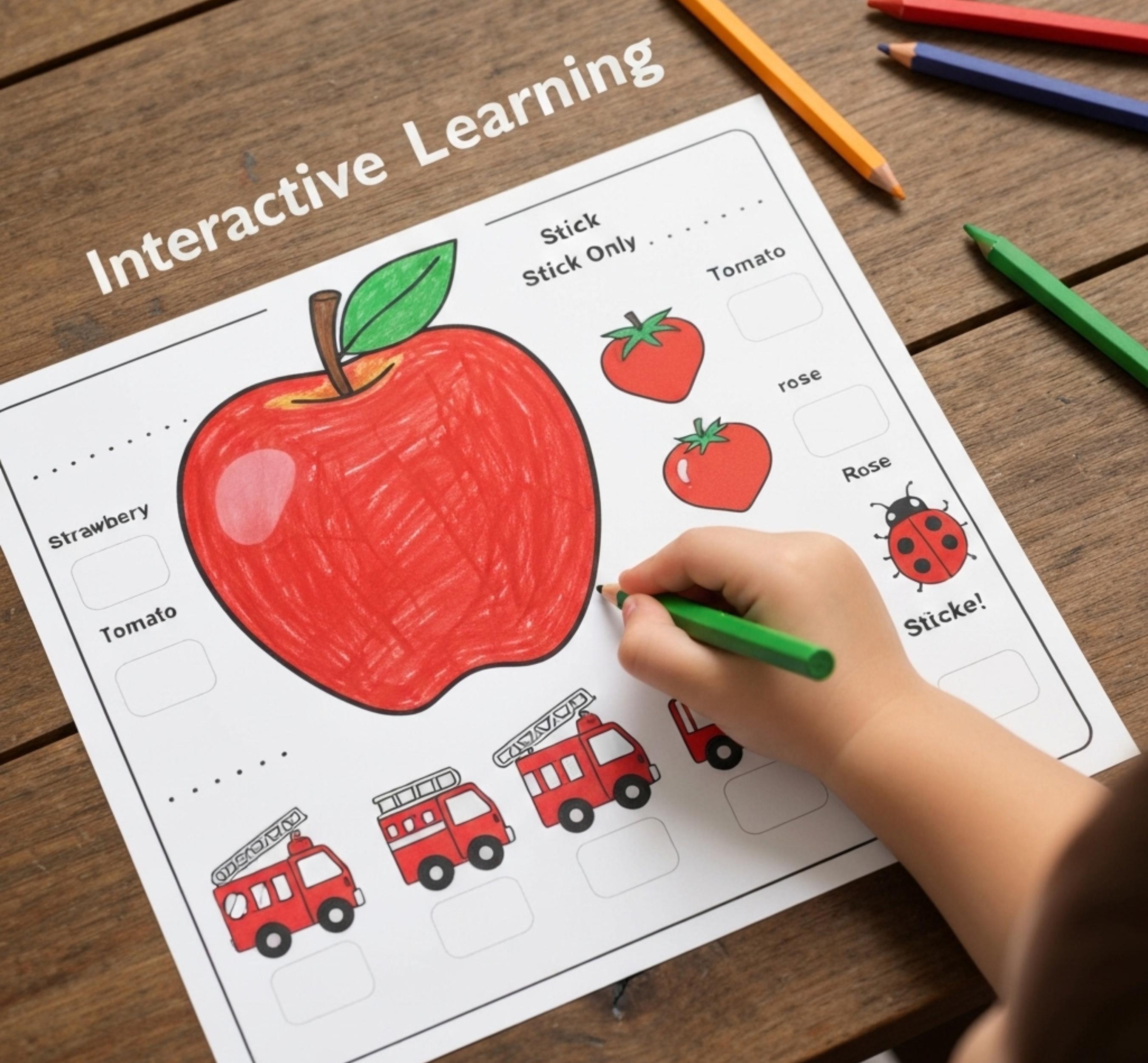 Red & Blue Color Recognition Book: Preschool Learning (PDF Pattern) - Etsy