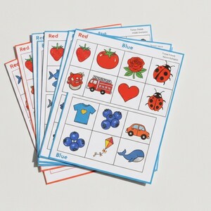 Red & Blue Color Recognition Book: Preschool Learning (PDF Pattern) - Etsy