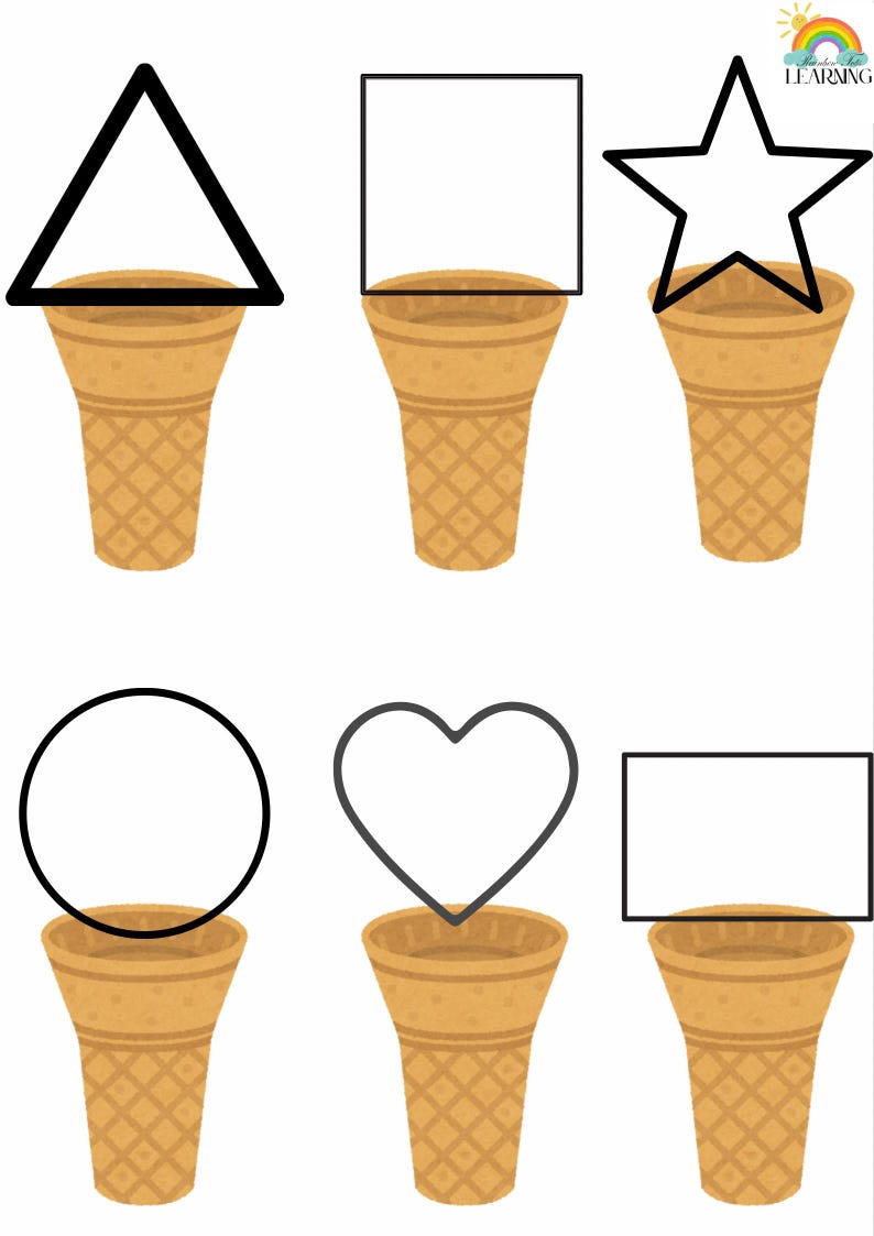Ice Cream Shapes - Etsy