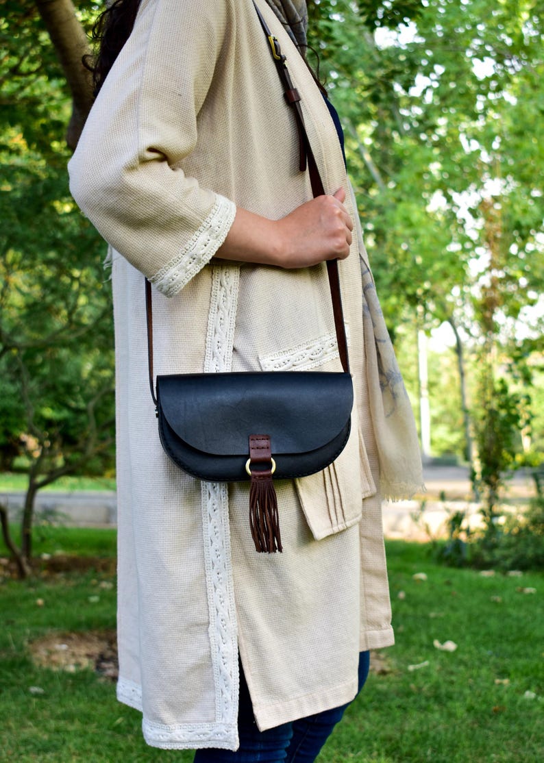Women's Slim Half Moon Bag Pattern, 2 Size Crossbody Saddle Bag ...
