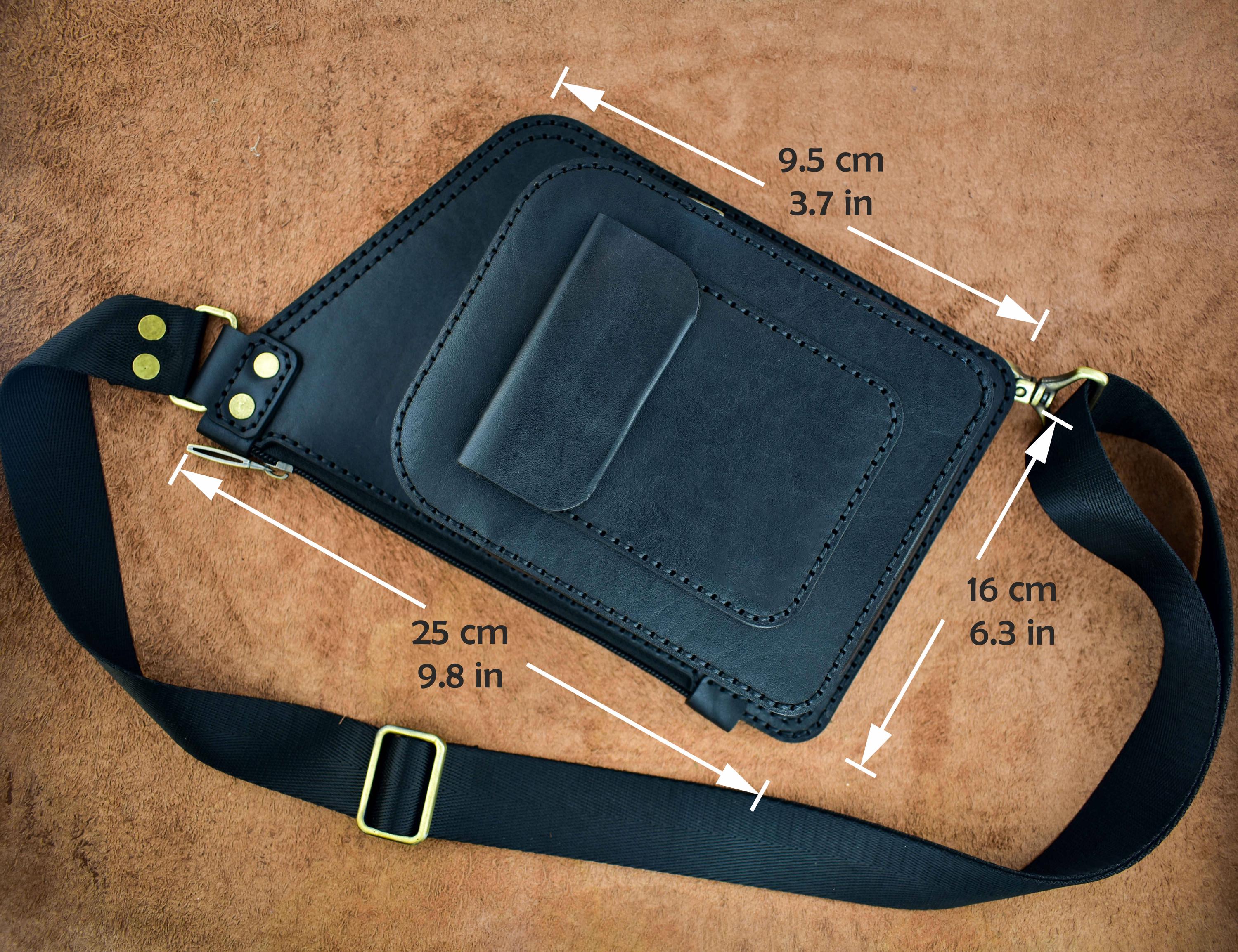 Small Leather Sling Bag Pattern, Unisex Backpack Template, DIY Leather ...