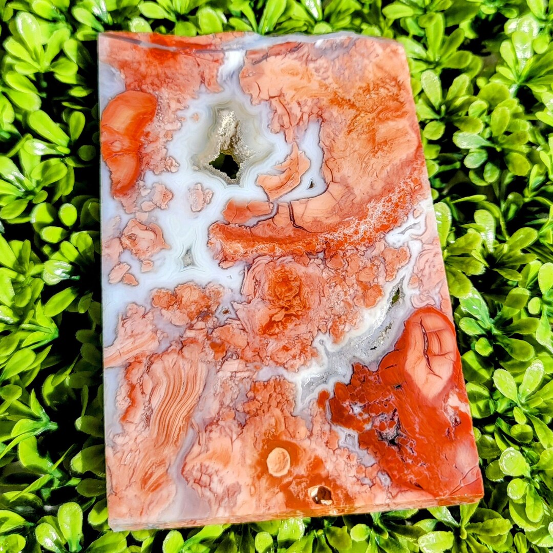 Cotton Candy Agate / Youngite Rough Slab With Druzy Inclusions - Etsy