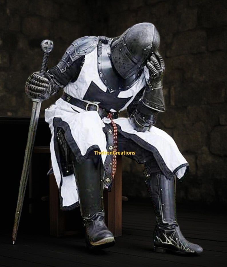 Medieval Blackened Templar Armor Set – Full Body Knight Suit for ...