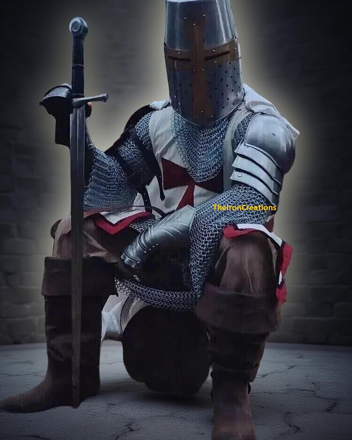 Medieval Crusader Full Body Armor – Wearable Knight Suit for LARP, Ren ...