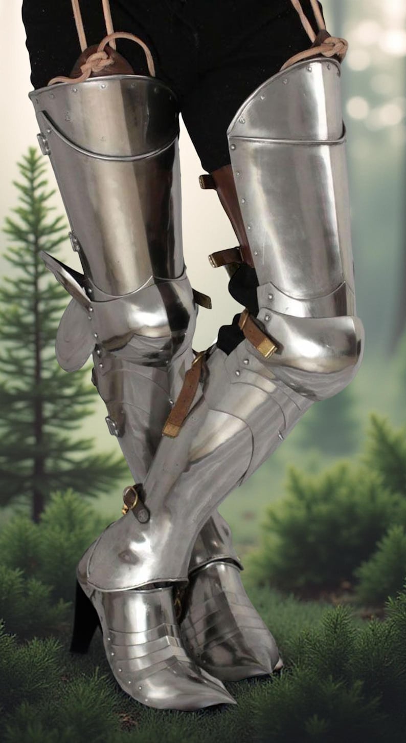 Medieval 18 Gauge Steel Leg Armor – Knight Cosplay Full Protection - Etsy