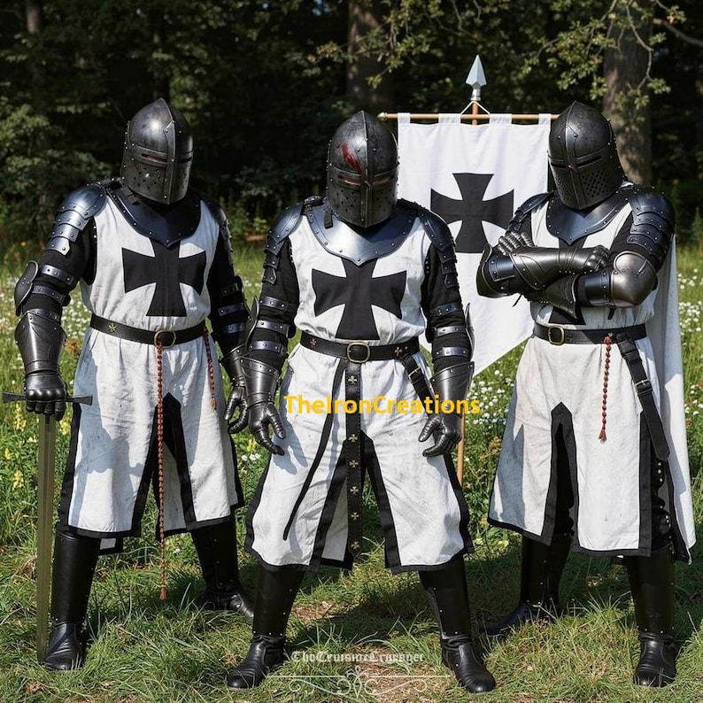 Medieval Blackened Templar Armor Set – Full Body Knight Suit for ...