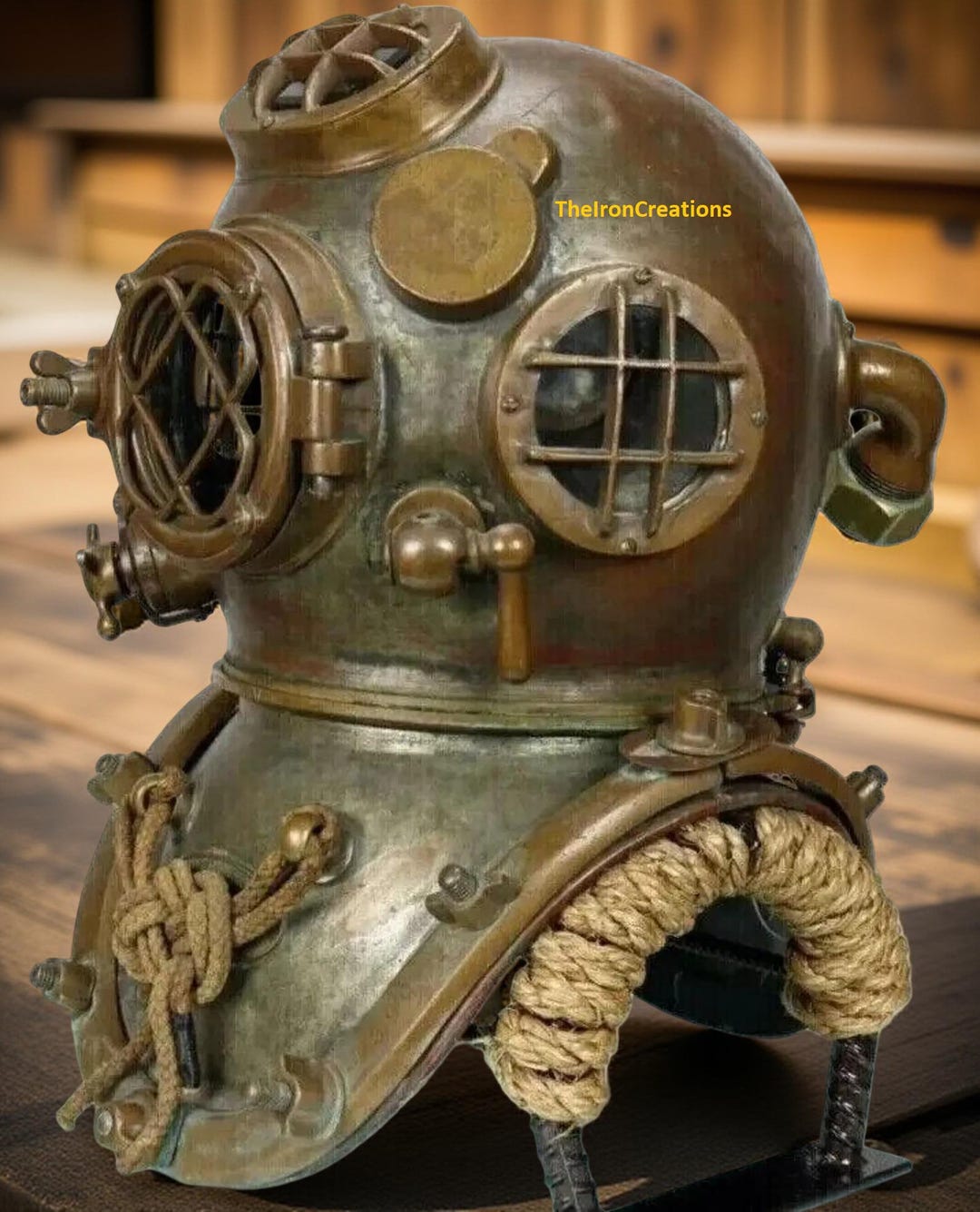 Mark V U.S. Navy Diving Helmet Replica, Solid Steel Brass Aluminum ...